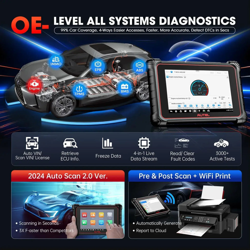 [New Arrivals] Autel MaxiCOM MK900-BT Automotive Diagnostic Scanner Su ...